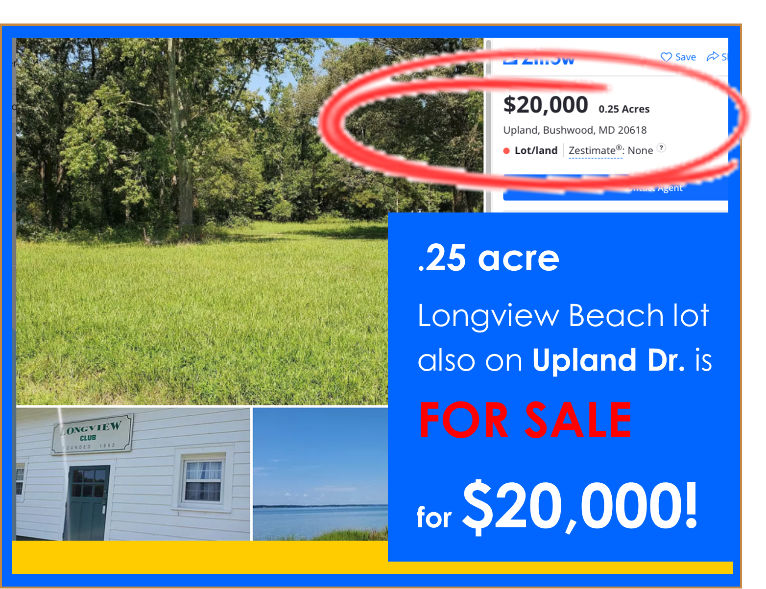 Wrap it up! $9,999! .23 Acres w/ WATER ACCESS! Bushwood, MD